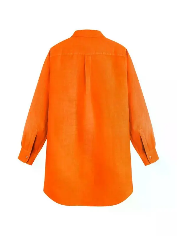 Vilebrequin Long-sleeved Mini Shirt Dress - Orange
