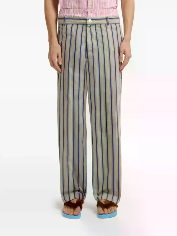 Marni Striped Wide-leg Trousers