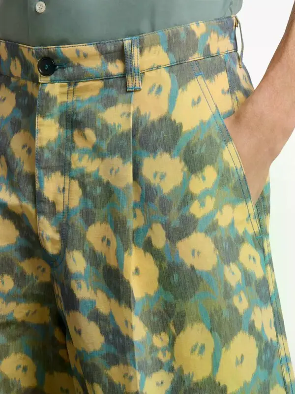 Marni Floral Pleated Shorts