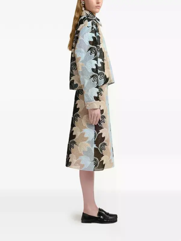Marni Embroidered Broderie Anglaise Zip-up Shirt