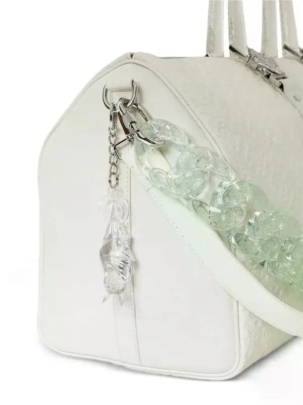 GUAPI Embossed Duffle Bag With Chain Detail