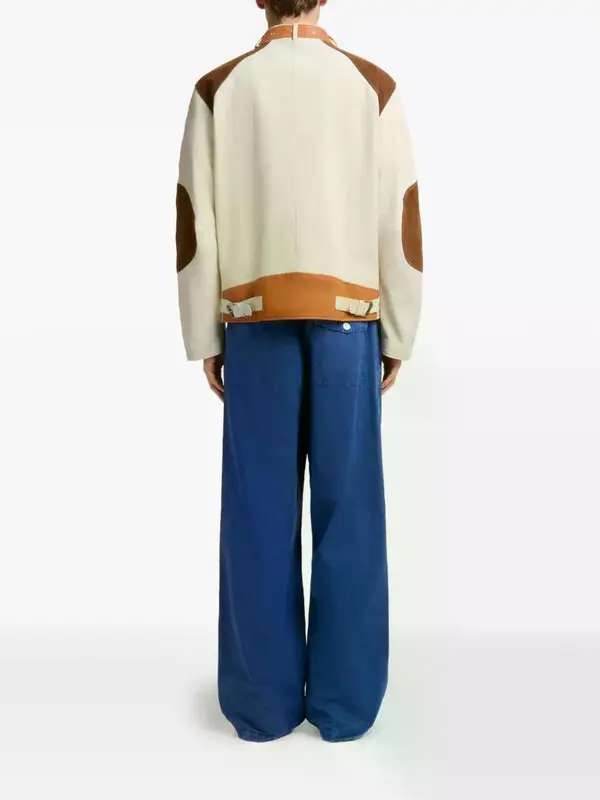 Marni Contrast Shoulder Buckle Bomber Jacket