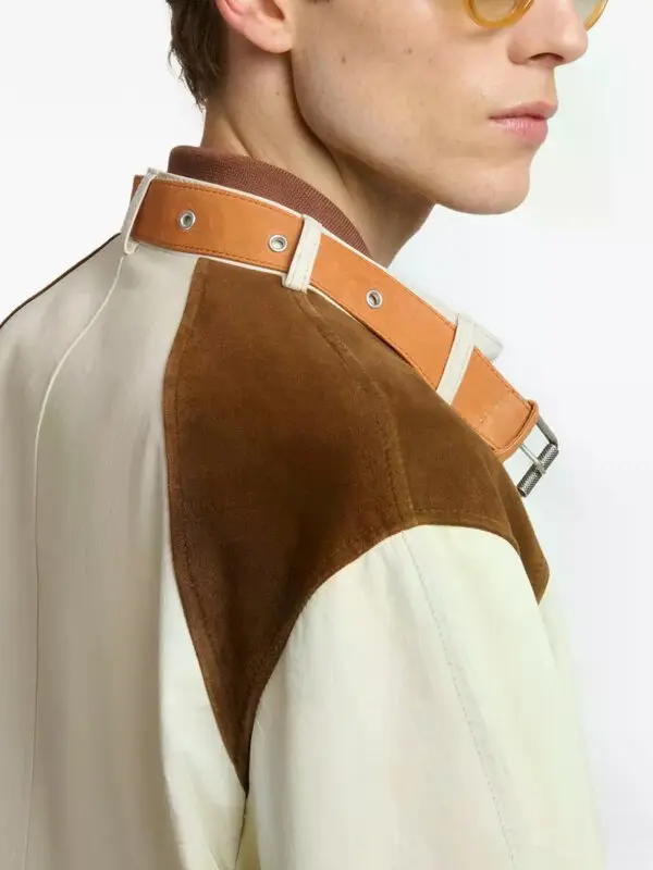 Marni Contrast Shoulder Buckle Bomber Jacket