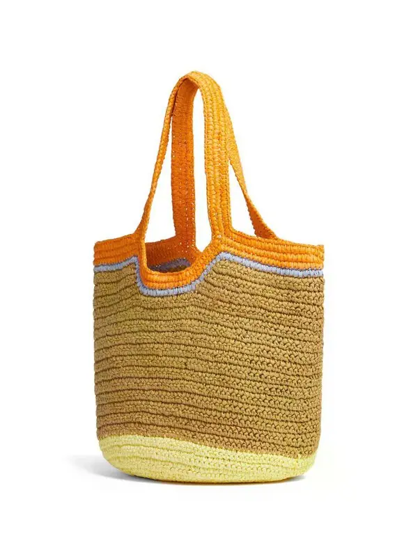 Marni Raffia Logo Shoulder Bag