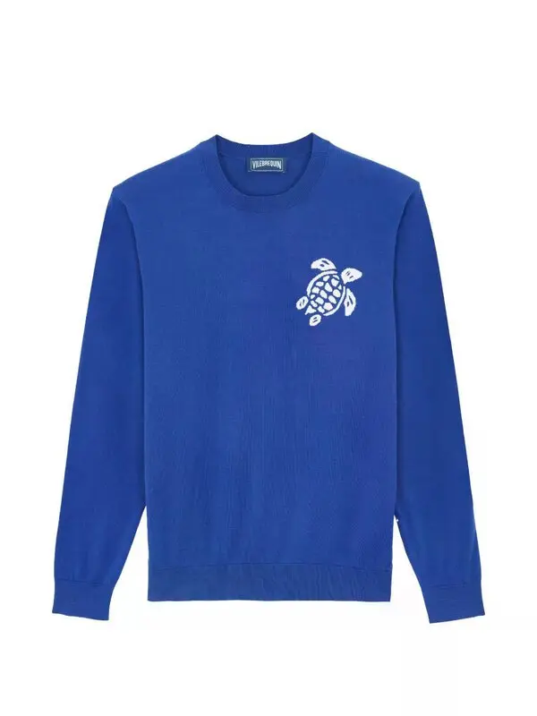 Vilebrequin Logo-jacquard Cotton Sweater - Blue