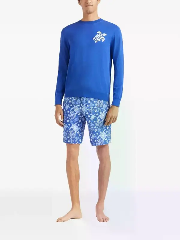 Vilebrequin Logo-jacquard Cotton Sweater - Blue