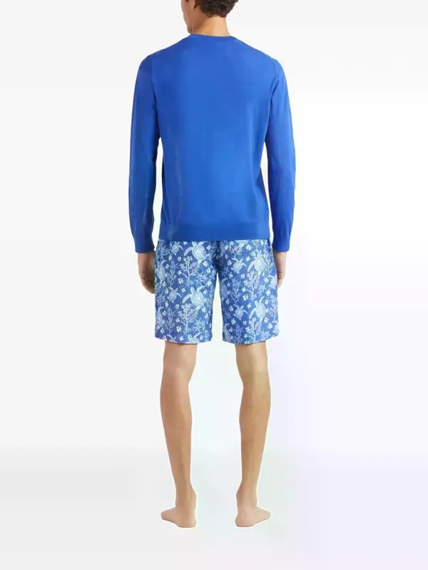 Vilebrequin Logo-jacquard Cotton Sweater - Blue
