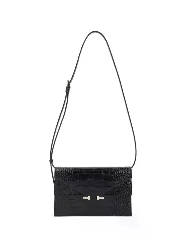 TOM FORD Crocodile-effect Shoulder Bag - Black