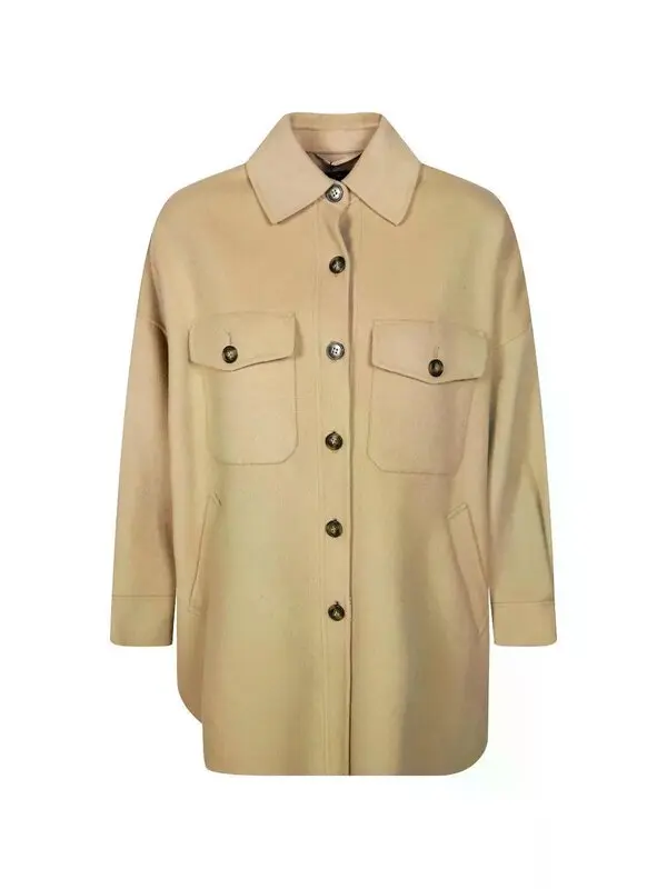 Max Mara Buttoned Flap-pocket Coat