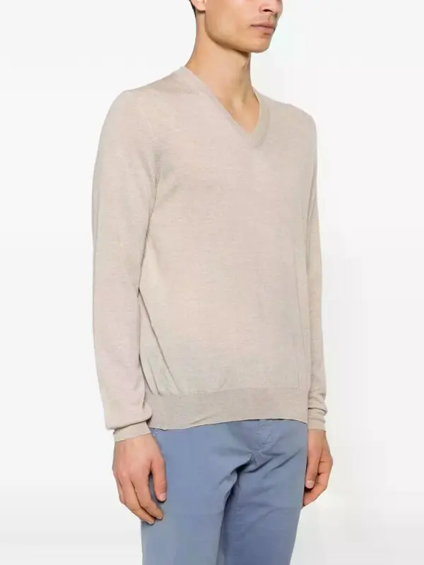 GRAN SASSO Long-sleeve V-neck Sweater
