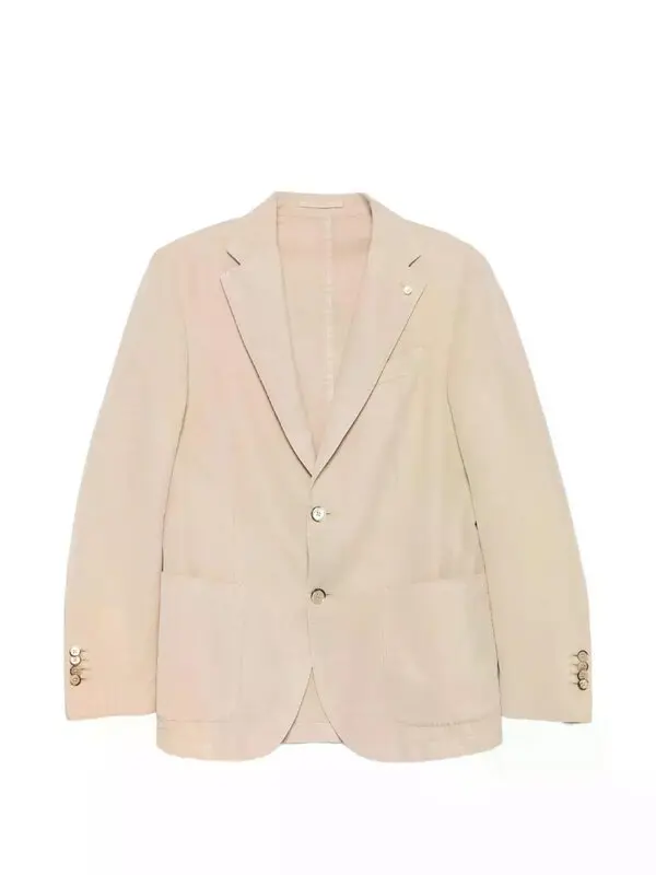 LUIGI BIANCHI Buttoned Single-breasted Blazer - Neutrals