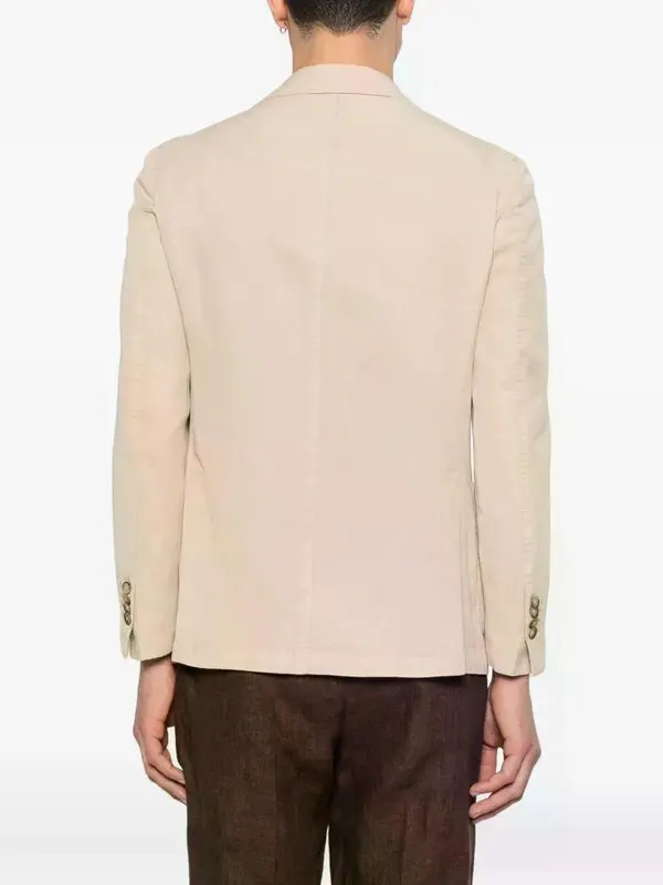 LUIGI BIANCHI Buttoned Single-breasted Blazer - Neutrals