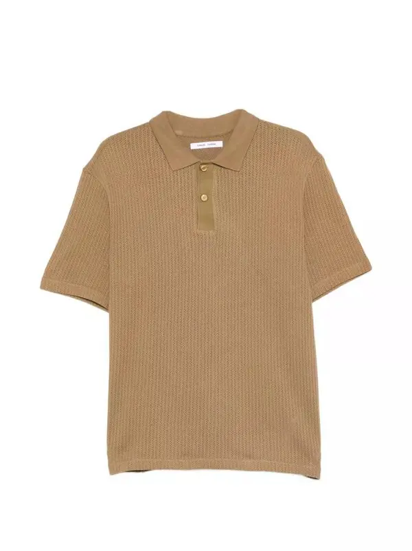 SAMSOE SAMSOE Sajase Button Knitted Polo Shirt - Neutrals