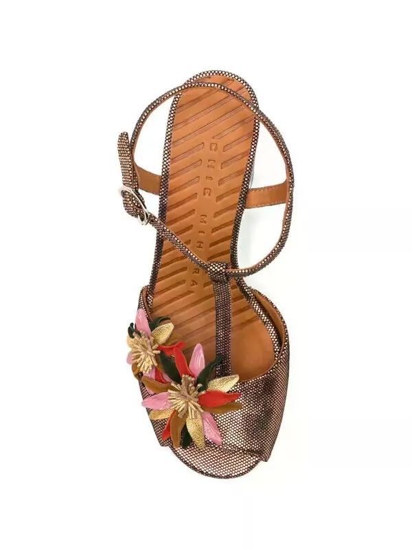 Chie Mihara Floral-appliqué Sandals