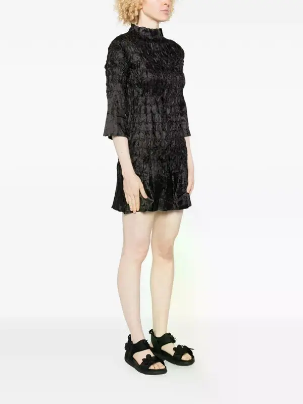 GONGDID DESIGN Funnel-neck Mini Dress