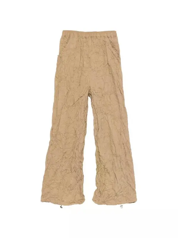 GONGDID DESIGN Crinkled Flared Trousers