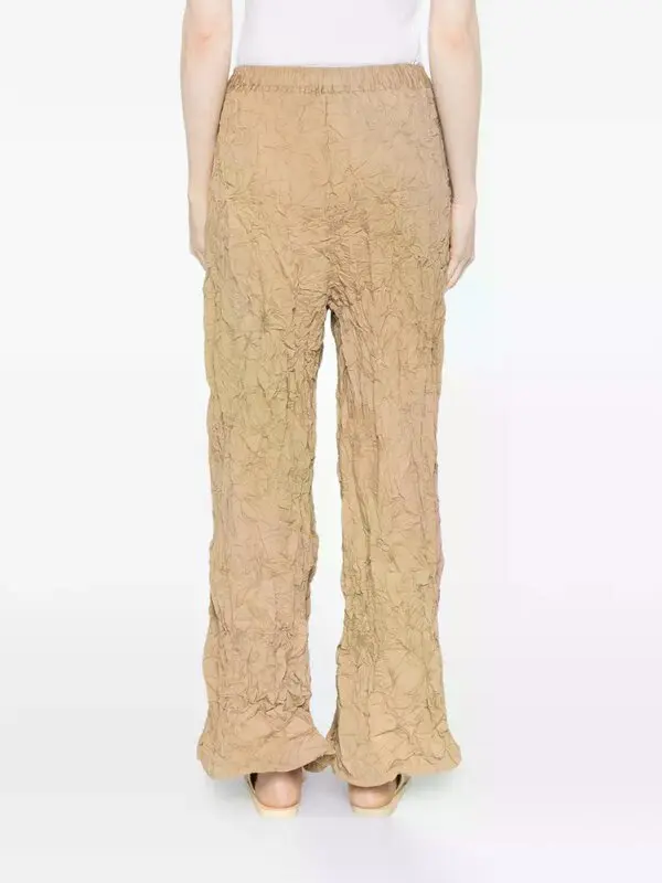 GONGDID DESIGN Crinkled Flared Trousers