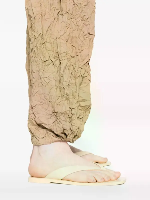 GONGDID DESIGN Crinkled Flared Trousers