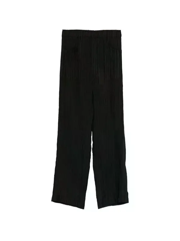 GONGDID DESIGN Plissé Cropped Trousers