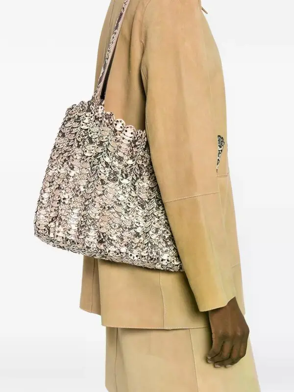 Rabanne 1969 Flip Reversible Disc-embellished Shoulder Bag
