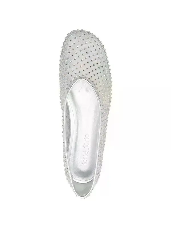 FORTE_FORTE Embellished Ballerina Flats - White