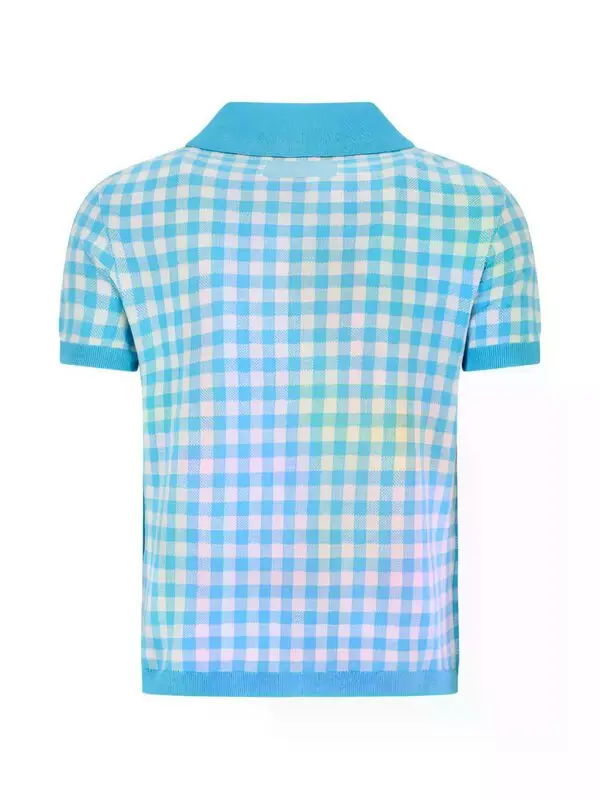 Guest In Residence Gingham Polo Shirt - Blue