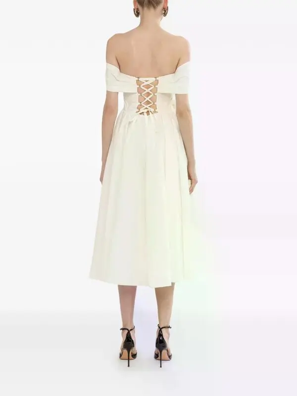 NISSA Off-shoulder Floral Midi Dress