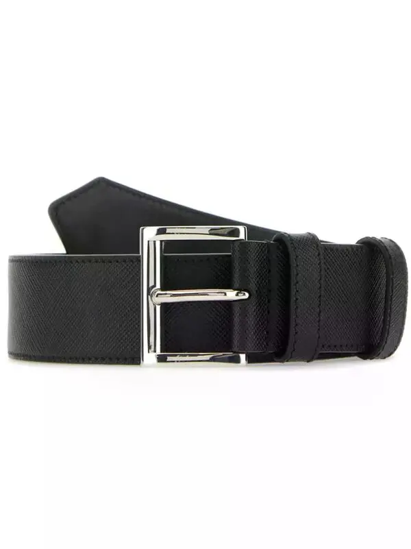 Prada Textured Leather Belt - Black