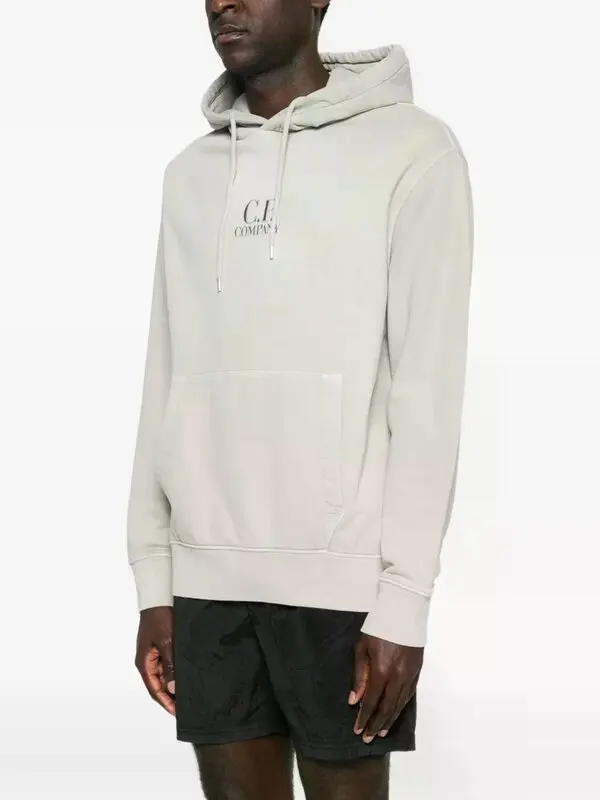 C.P. COMPANY Hooded Sweatshirt With Kangaroo Pocket - Grey