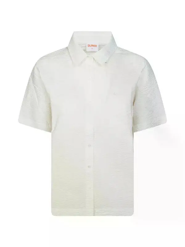 SUN 68 Seersucker Shirt - Neutrals