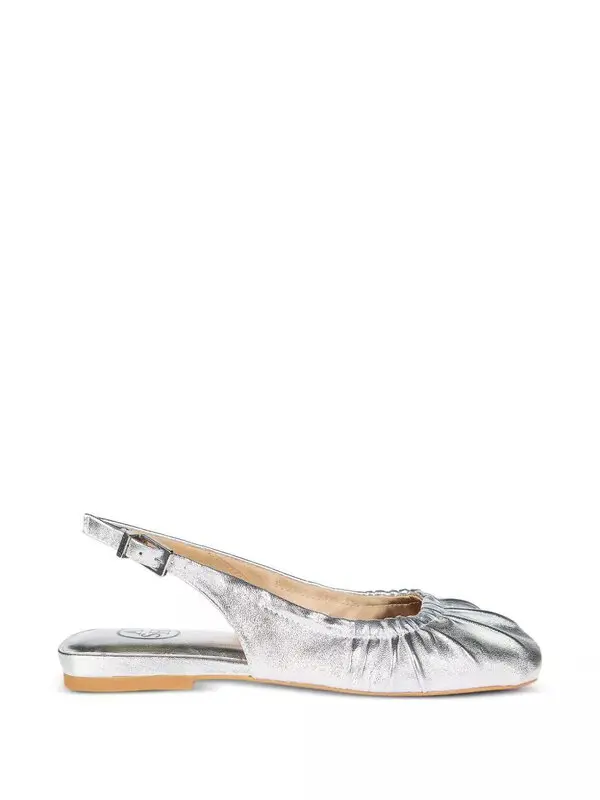 Ash Bibi Ruched Slingback Pumps - Silver