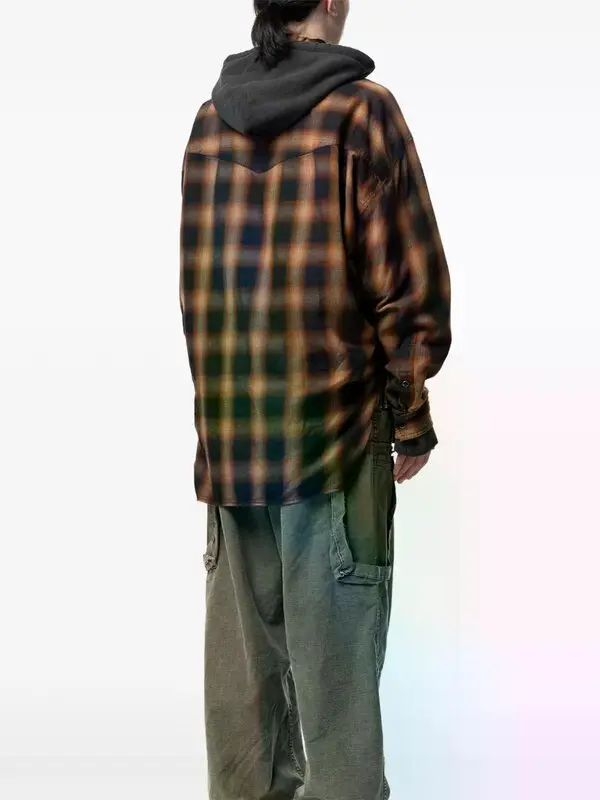 Mihara Yasuhiro Hooded Checkered Shirt