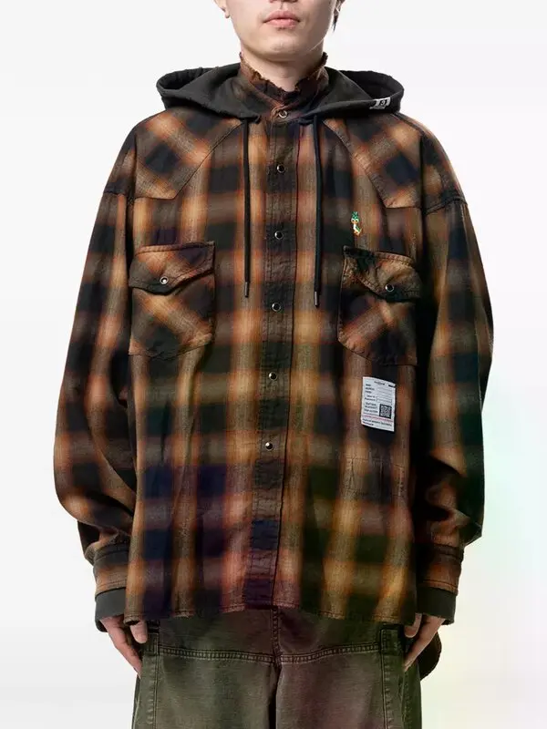 Mihara Yasuhiro Hooded Checkered Shirt