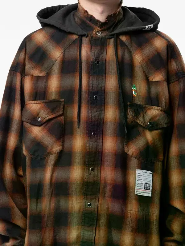 Mihara Yasuhiro Hooded Checkered Shirt