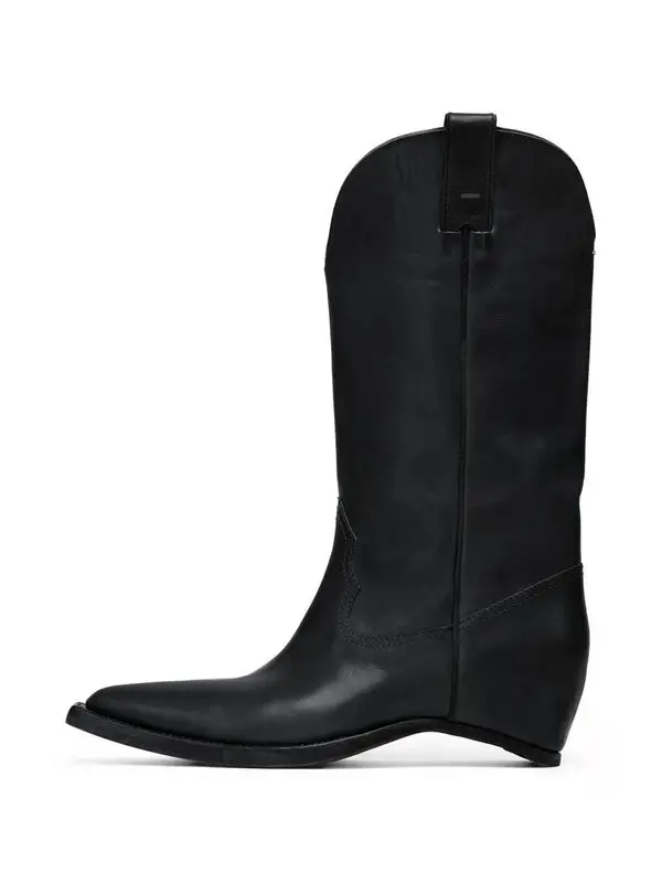 MAISON MARGIELA Heel-less Leather Boots - Black