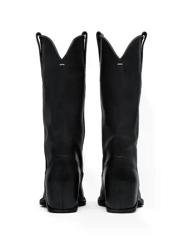 MAISON MARGIELA Heel-less Leather Boots - Black