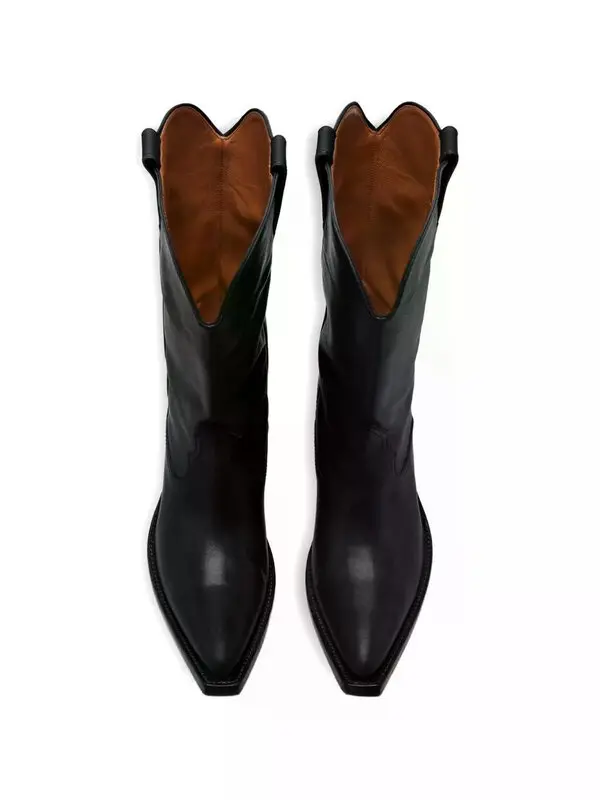 MAISON MARGIELA Heel-less Leather Boots - Black