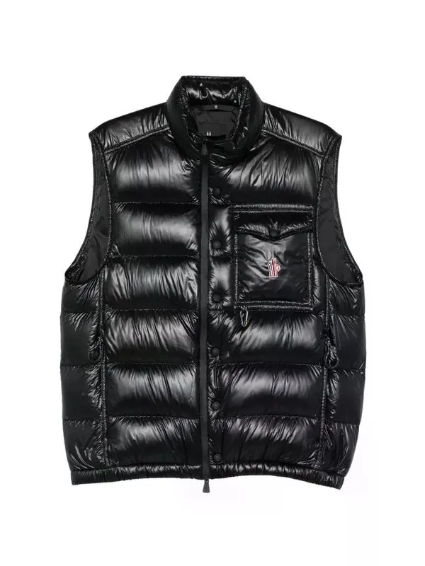Moncler Quilted Zip Gilet - Black