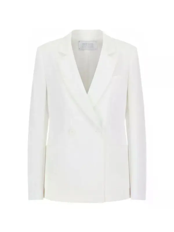 Harris Wharf London Button Double-breasted Blazer - White