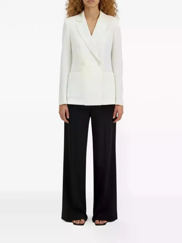 Harris Wharf London Button Double-breasted Blazer - White