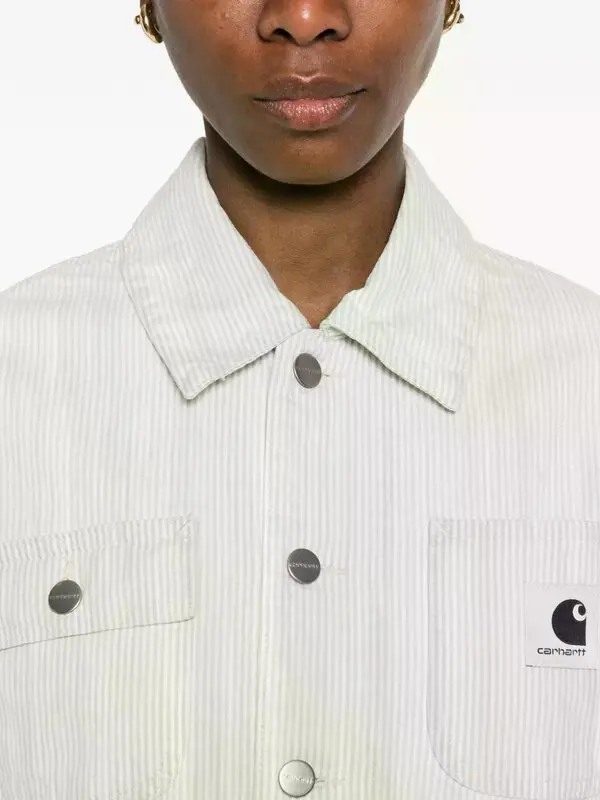 Carhartt Work In Progress Mercer Chore Striped Denim Jacket - Neutrals