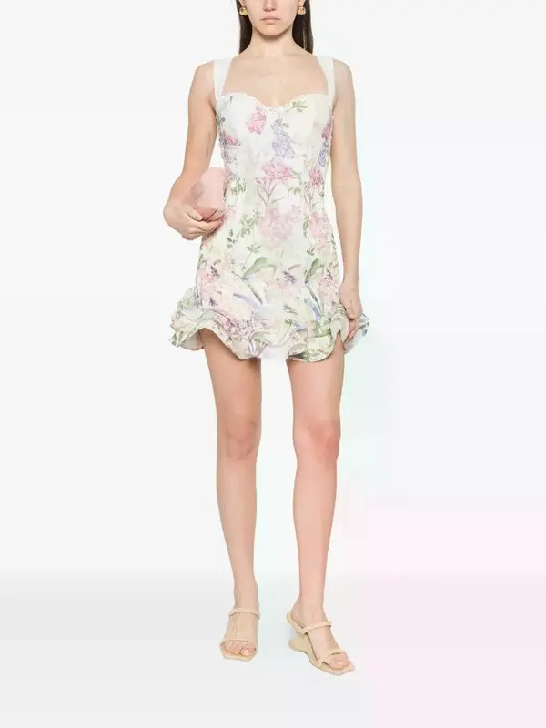 Charo Ruiz Ibiza Sunil Floral Mini Dress - Blue