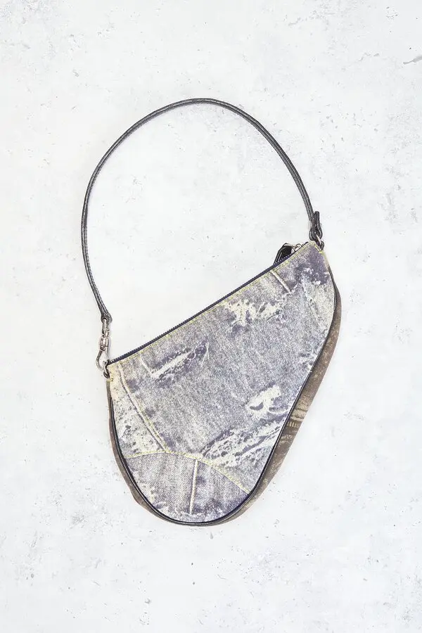 Dior Vintage Denim Saddle Bag