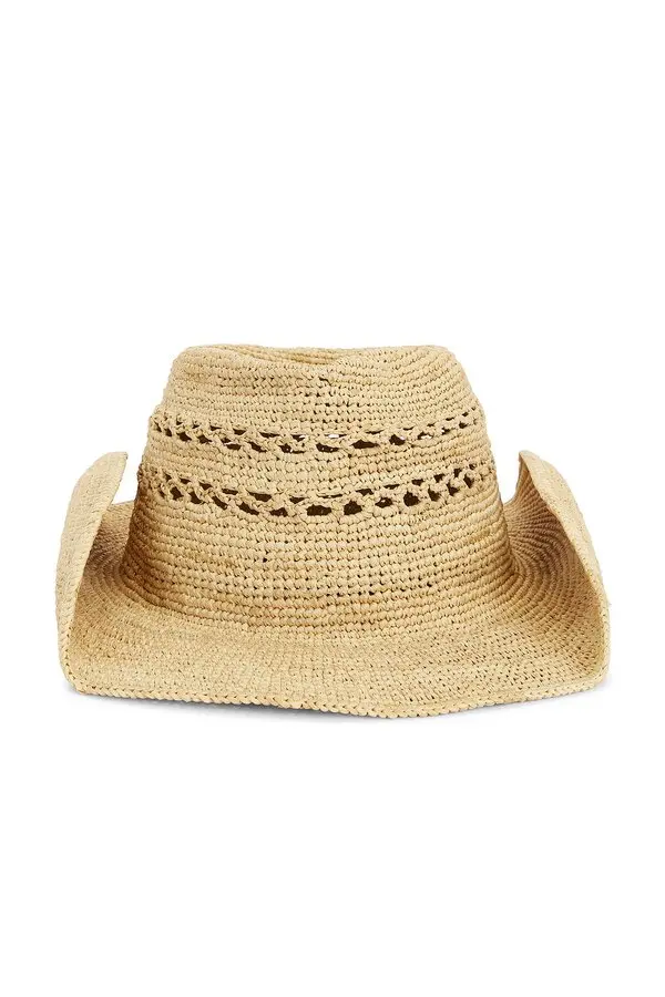 Helen Kaminski Gwen Raffia Fedora Hat - Natural