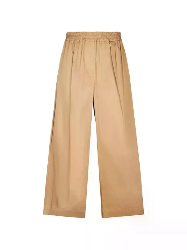 Max Mara Elasticated Pleated Trousers - Neutrals