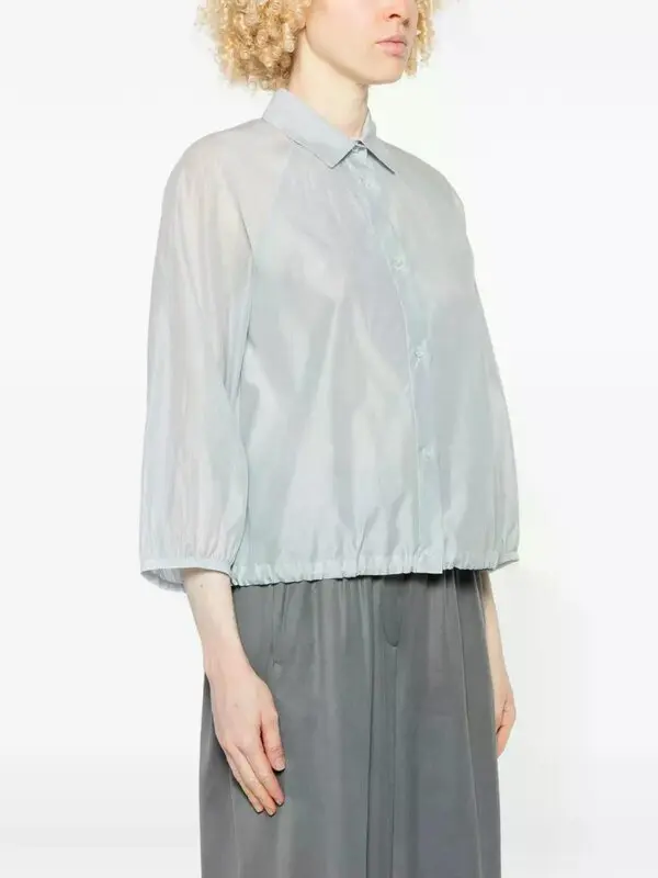 Peserico Toggle-detail Shirt - Blue