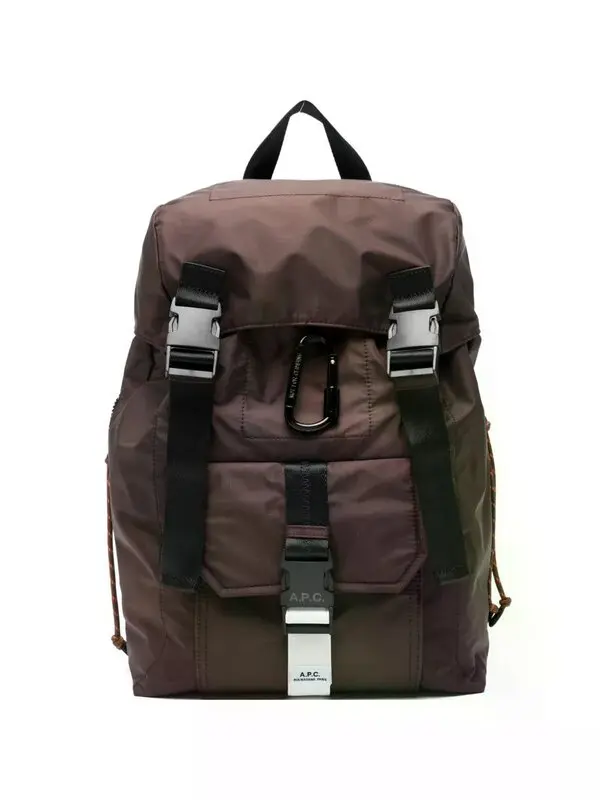 A.p.c. Buckle-strap Backpack - Brown