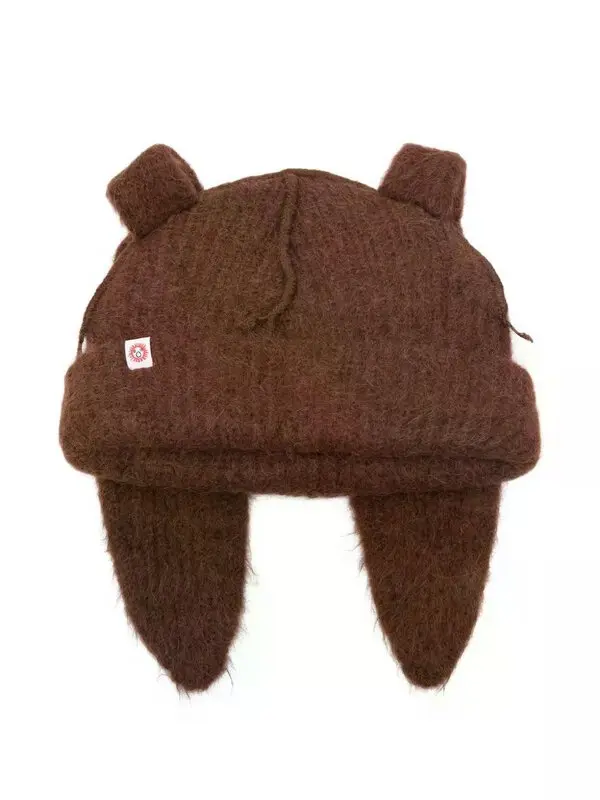 CHARLES JEFFREY Chunky Rabbit Beanie - Brown