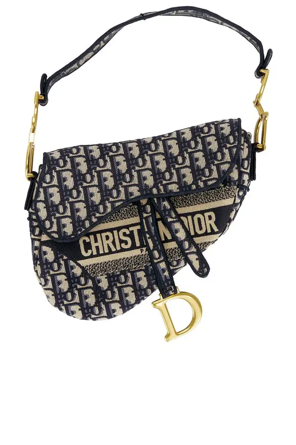 Dior Trotter Oblique Saddle Bag - Blue