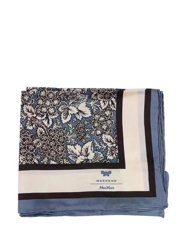 Max Mara Wkaonesto Floral-print Scarf - Blue